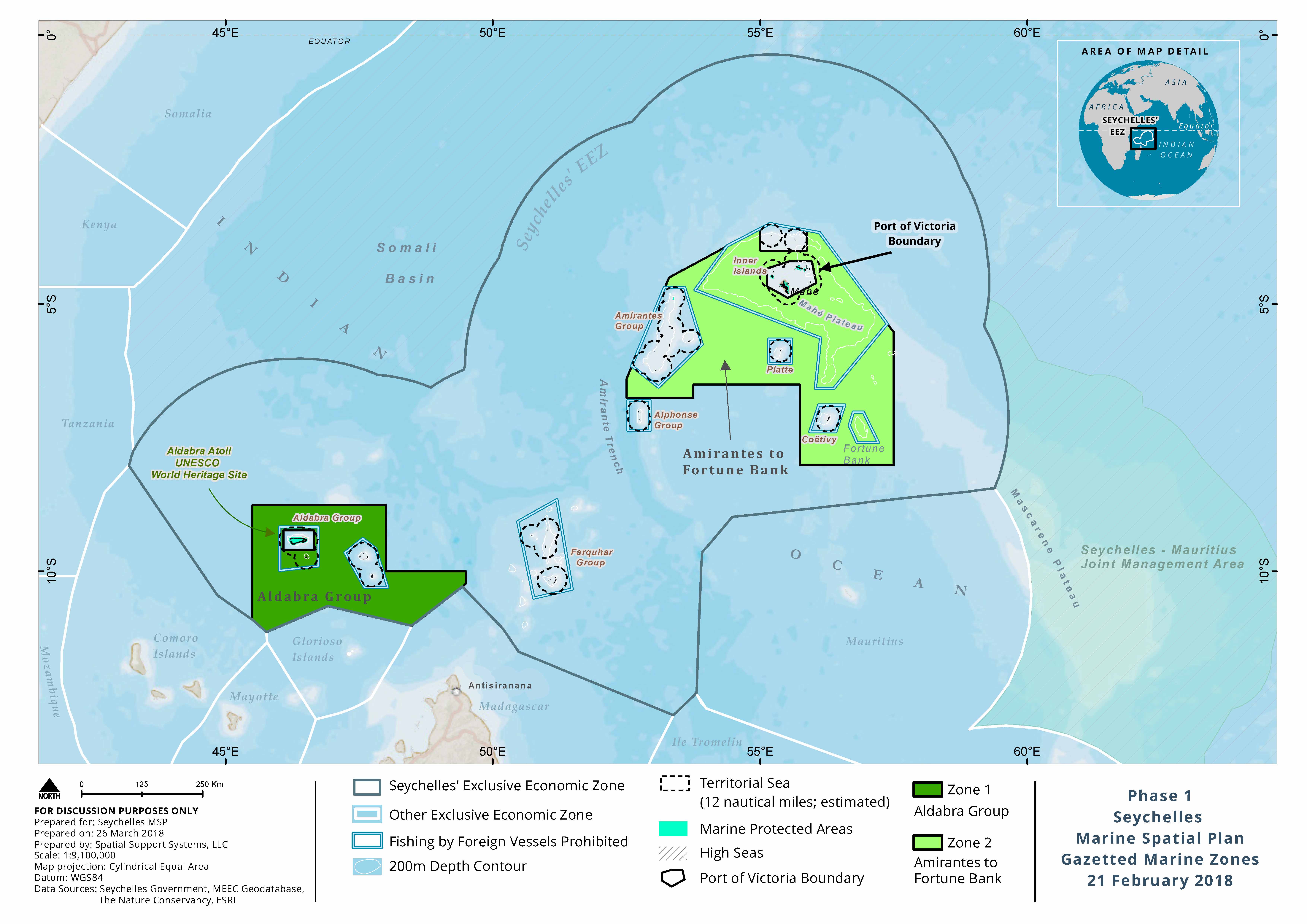 Phase 1 - Gazetted Areas - Seychelles Marine Spatial Plan Initiative